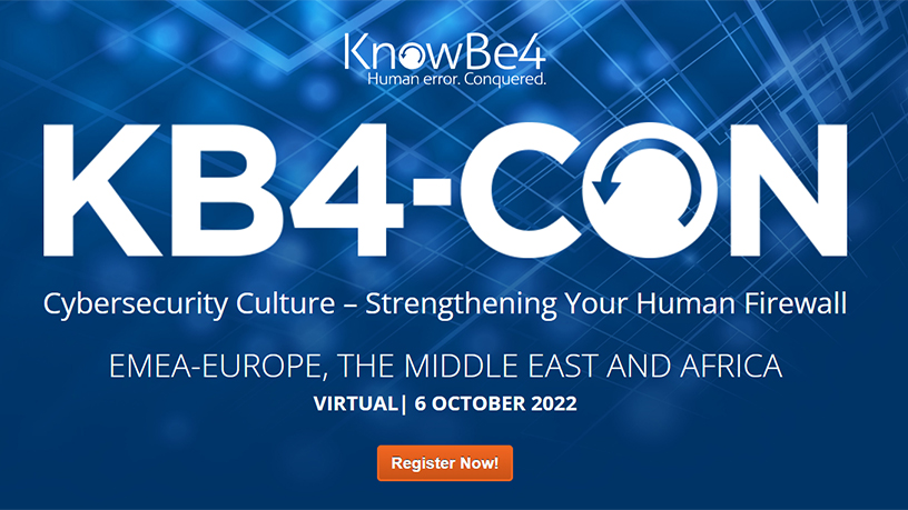 KnowBe4 to host its KB4-CON on 6 October | ITWeb