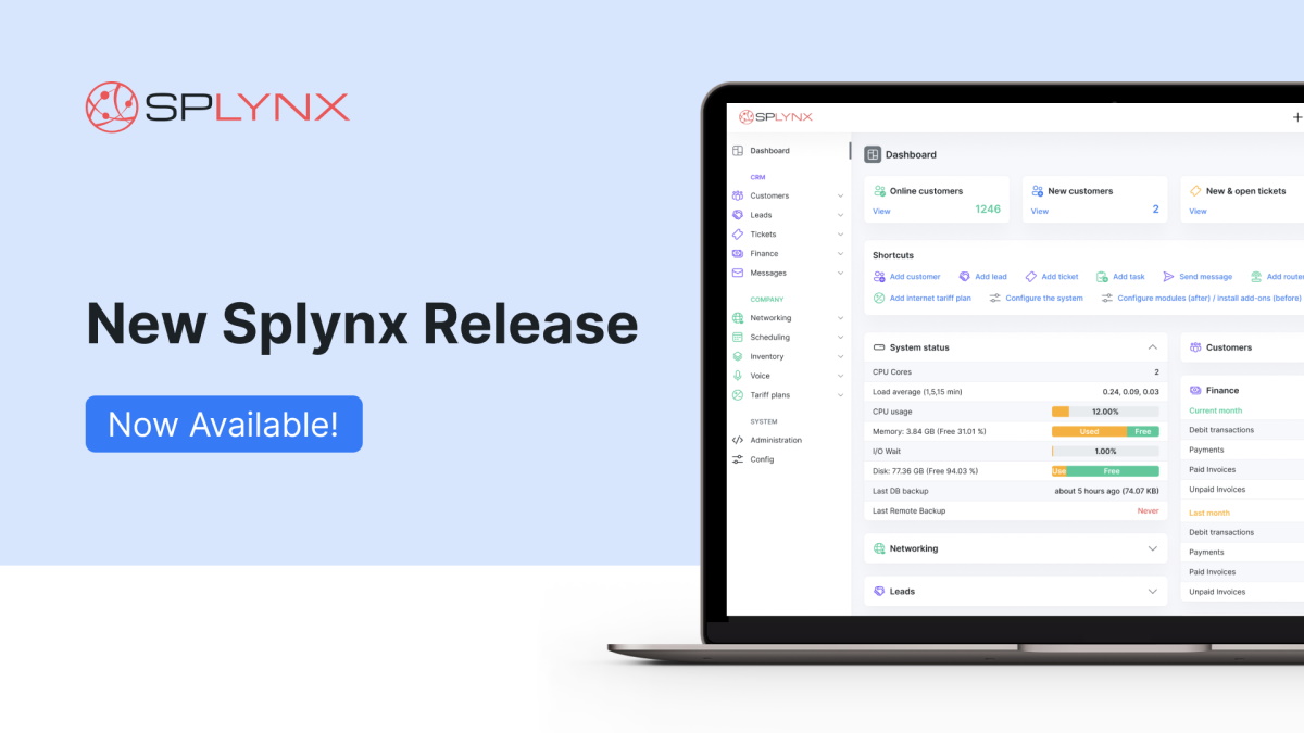 Splynx 4.3 release now available | ITWeb