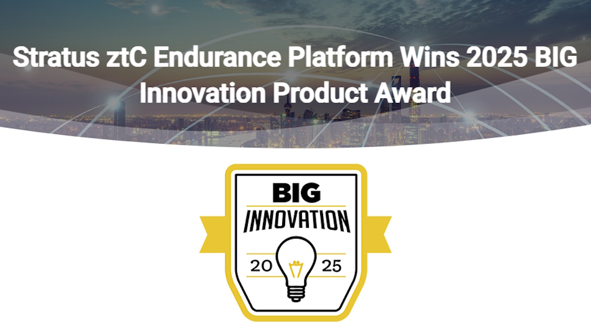 Stratus ztC Endurance platform wins 2025 BIG Innovation Product Award ...